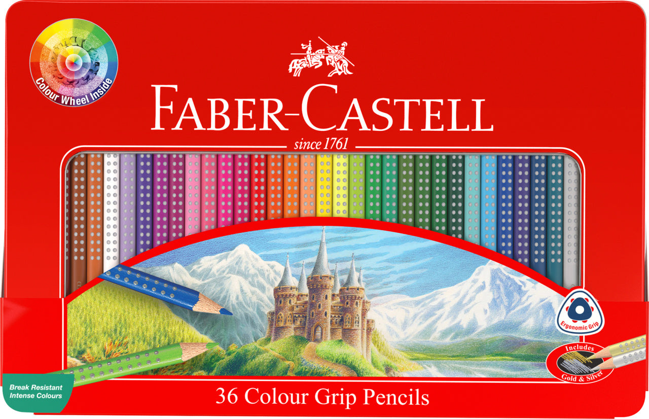 Grip Colour Pencils, Tin of 36 – Faber-Castell Malaysia