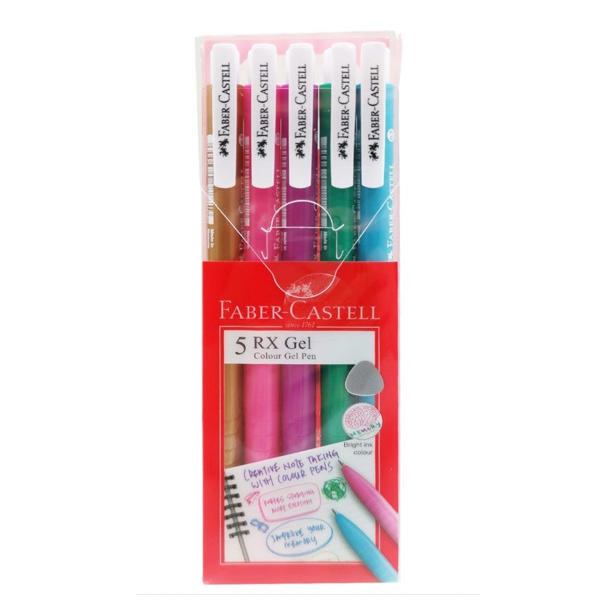 Gel Pen RX Gel Colour 0.7, Wallet of 5 Assorted – Faber-Castell Malaysia