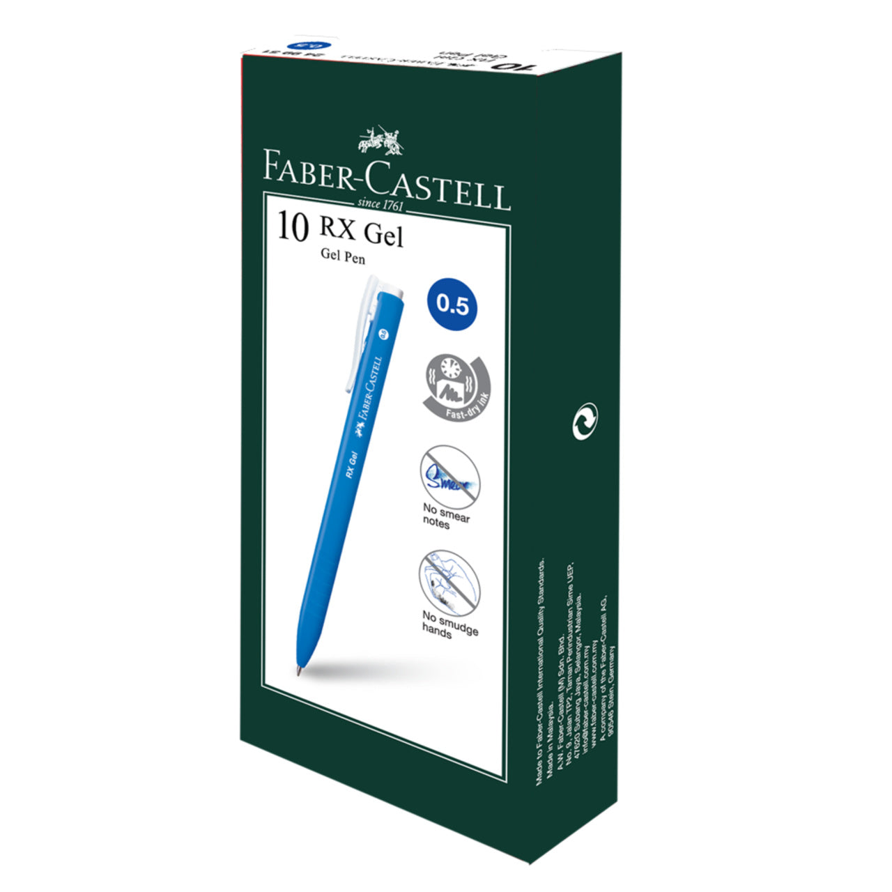 Gel Pen RX Gel Box of 10, Blue 0.5 – Faber-Castell Malaysia
