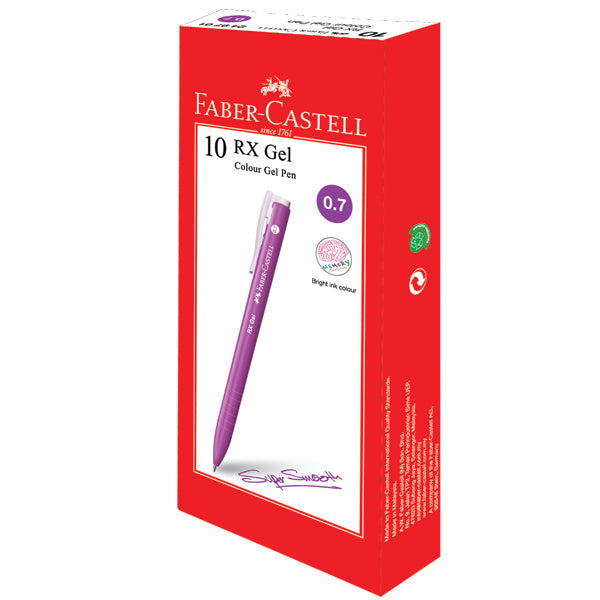 Gel Pen RX Gel Box of 10, Lilac 0.7 – Faber-Castell Malaysia